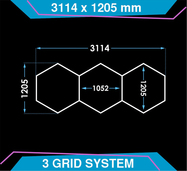 Hexagon Lighting 3 Grid Design – HEXLUM