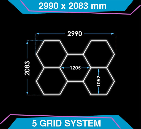 Hexagon Lighting 5 Grid Design – HEXLUM